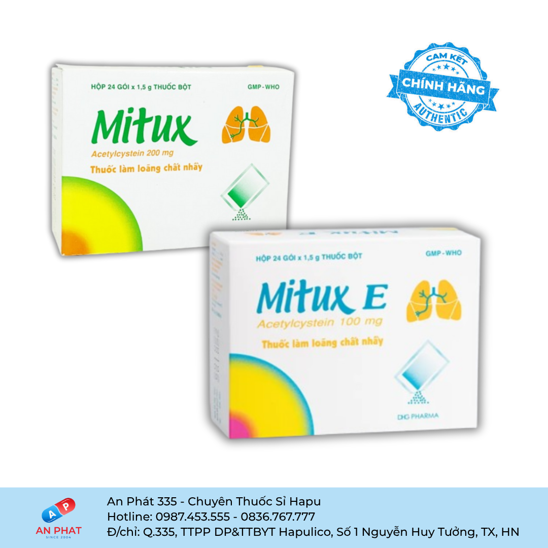 Bột uống Mitux / Mitux E DHG– Việt Nam | Thuốc Sỉ Hapu
